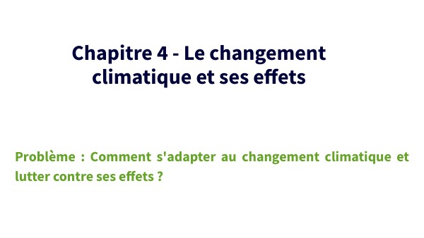 Changement climatique | Genially