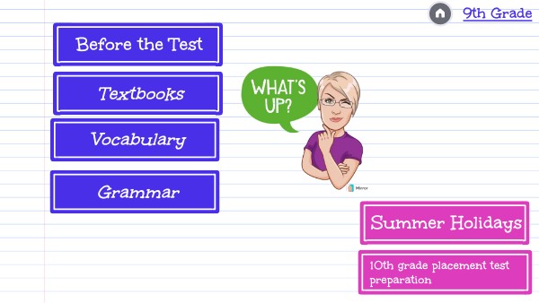 Ella's Corner-9th Grade | Genially