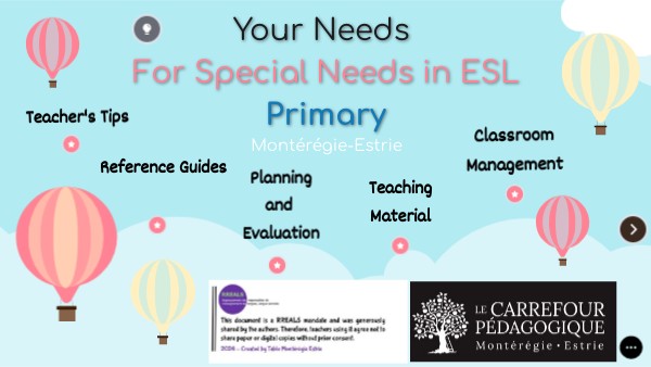 Your Special Needs for Special Needs in Primary: Montérégie Estrie | Genially