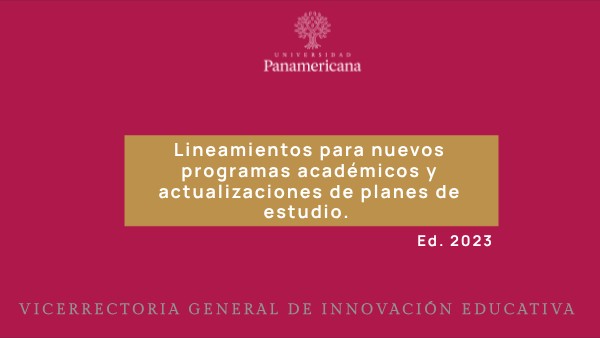 Lineamientos de programas académicos UP | Genially
