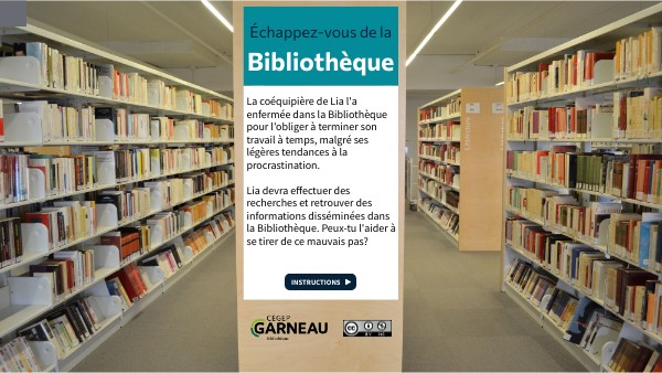 Échappez-vous de la Bibliothèque | Genially