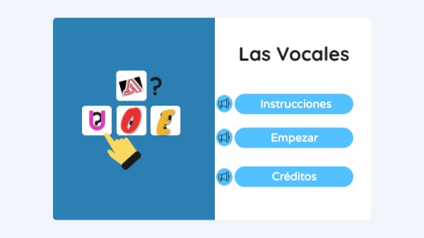 JUEGO ESTIMULACIÓN COGNITIVA DE LAS VOCALES | Genially
