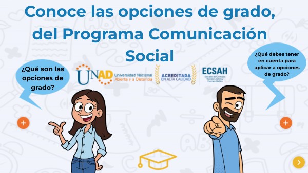 Opciones de grado, Programa Comunicación Social... | Genially