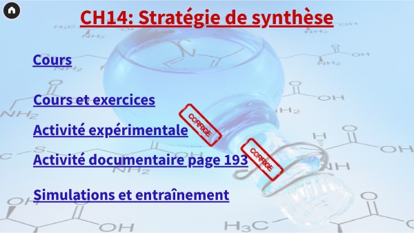 Tle spé CH14: Synthèse organique | Genially