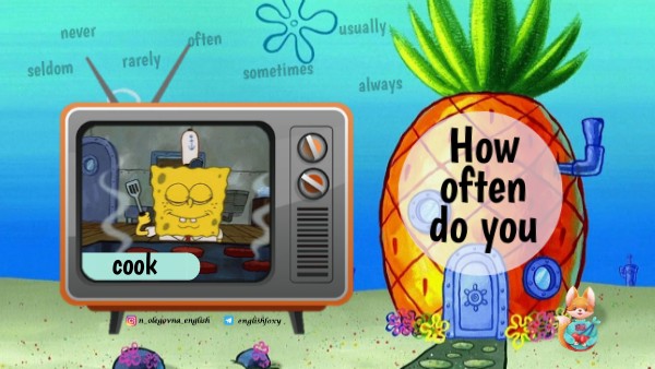 Spongebob adverbs of frequency | Genially