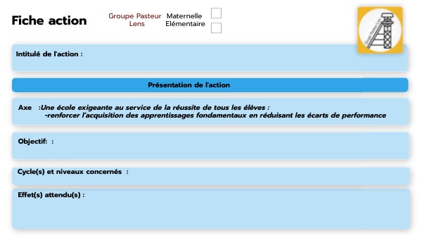 Fiches actions | Genially