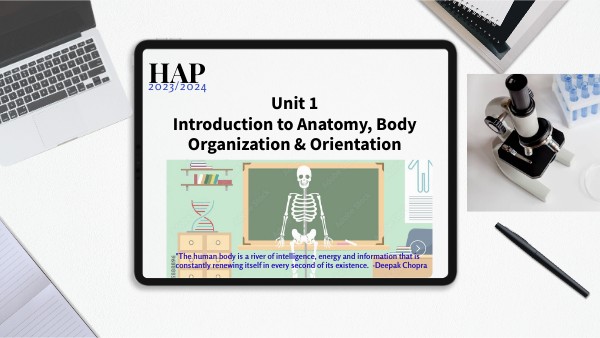 Anatomy Unit 1 | Genially