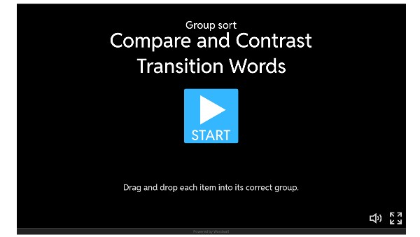 compare and contrast game | Genially