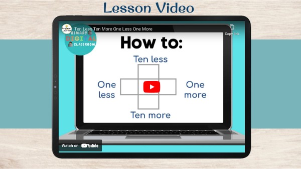 1st Grade 16.2 lesson 10 more 10 less | Genially