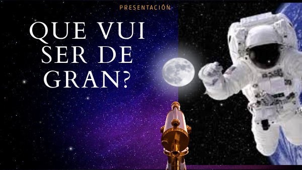 PRESENTACIÓN Zunash que vui ser de gran?