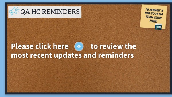 QA HC REMINDERS