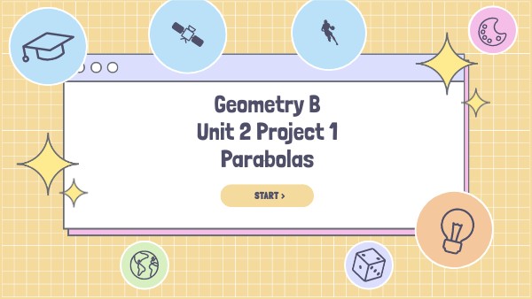 Geometry B Unit 2 Project 1 Parabolas and the Distance Formula | Genially