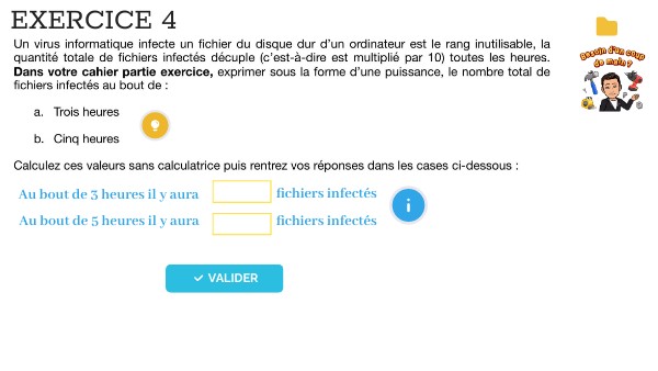 Puissances exercice 4 | Genially