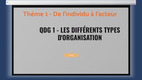 QDG1 - Les différents types d'organisation | Genially