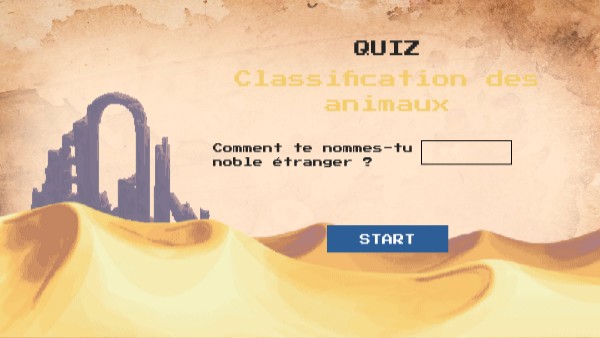 Quizz flexible classification | Genially