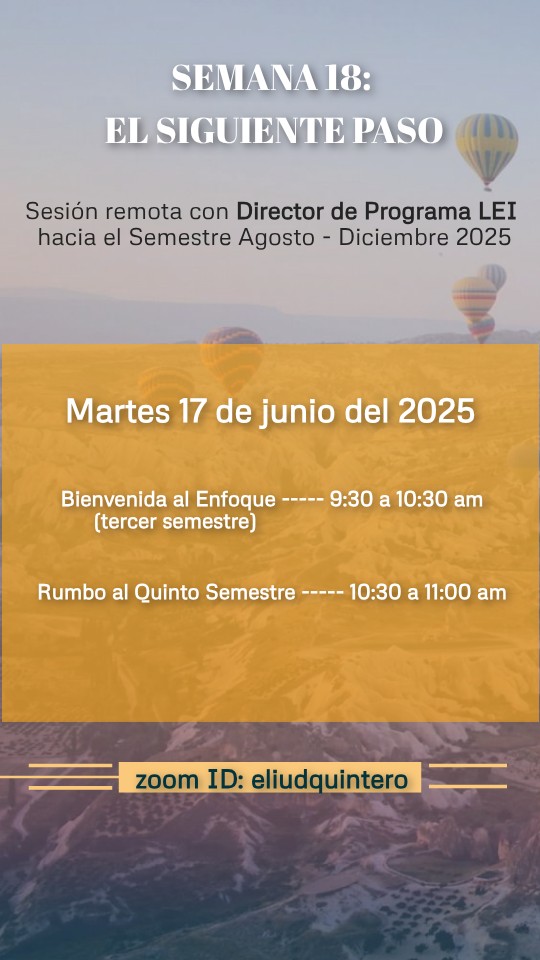 Sesión Semana 18: Horarios | Genially