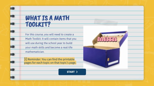 Math Tool Kit | Genially