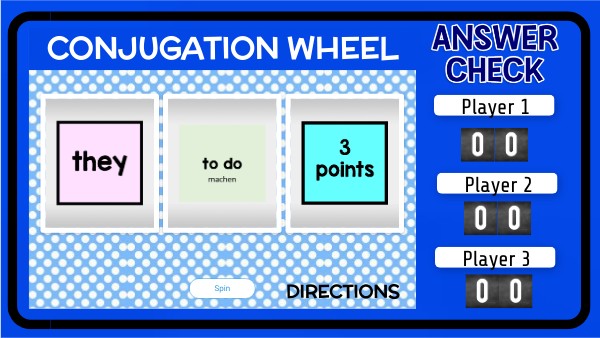 CONJUGATION WHEEL | Genially