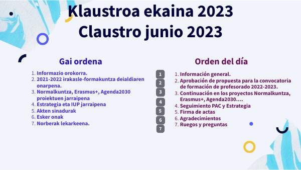 CLAUSTRO junio 2023