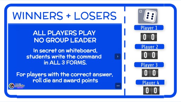 WINNERS + LOSERS COMMANDS | Genially