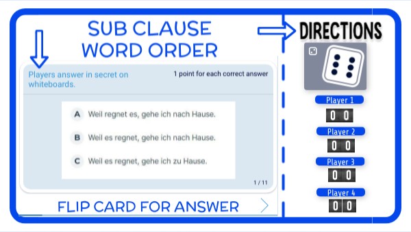 SUB CLAUSE WORD ORDER