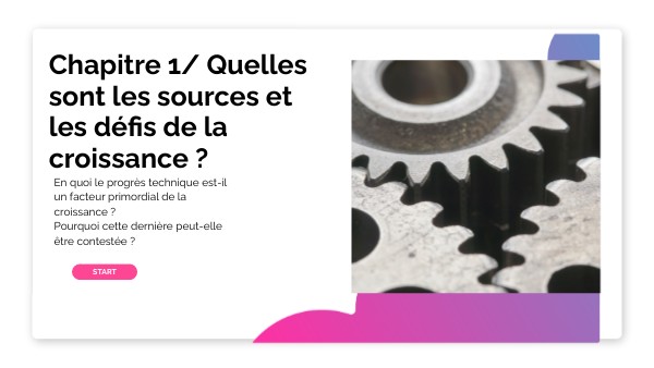 Chap.1/ Les sources et les défis de la croissance | Genially