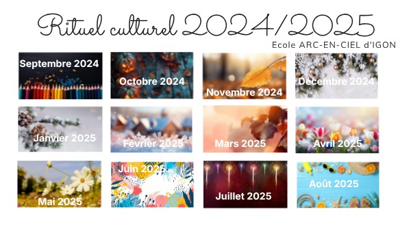 Rituel culturel 2024-2025 | Genially