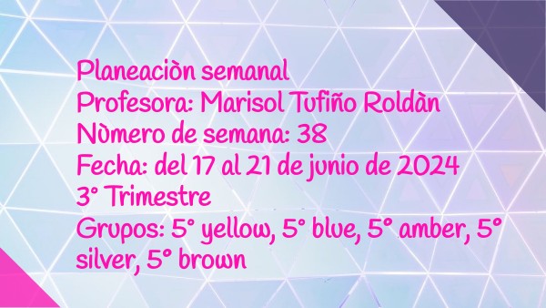 5º Semana 38 | Genially