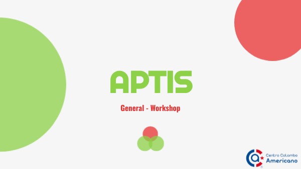 APTIS WORKSHOP SED | Genially