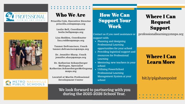 NEW PRINCIPAL PLG INTRODUCTION