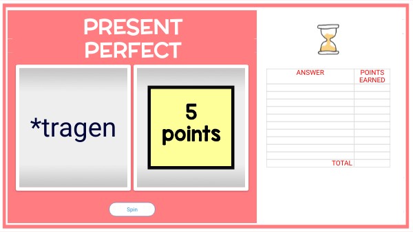 RANDOMNESS WHEEL PRESENT PERFECT