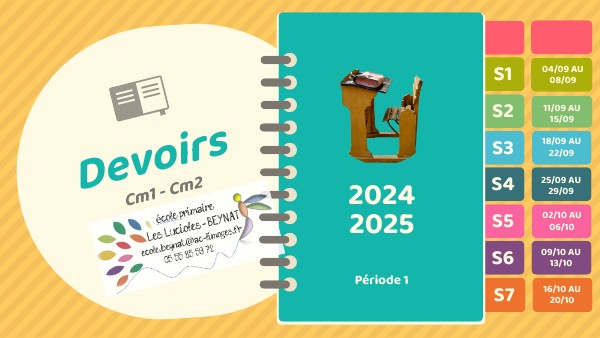 2021 - P1 - CM1 - CM2 - Agenda | Genially