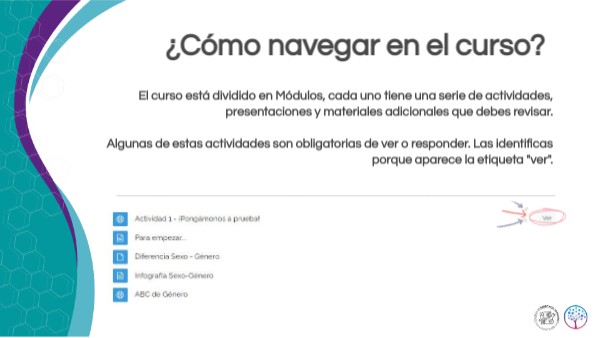 Cómo navegar en el curso