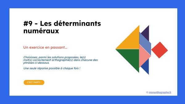 #9 déterminants numéraux 5q | Genially