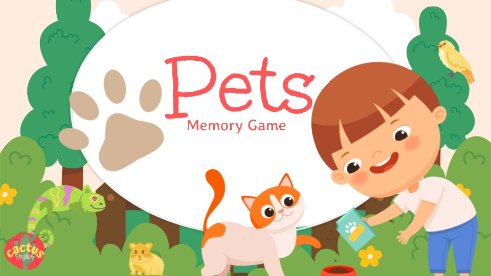 Pets - memory game | Genially