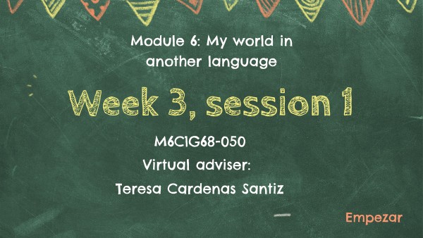 Week 3, session 1 | Genially