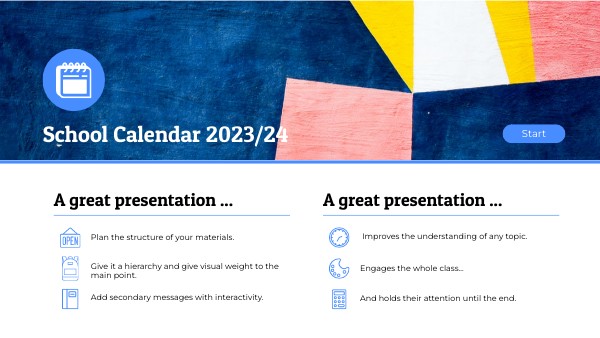 SCHOOL YEAR CALENDAR | Genially