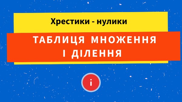 ТАБЛИЦЯ МНОЖЕННЯ І ДІЛЕННЯ