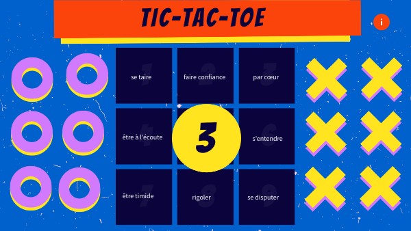TIC-TAC-TOE avoir ou être