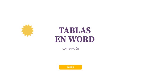 6º TABLAS EN WORD | Genially