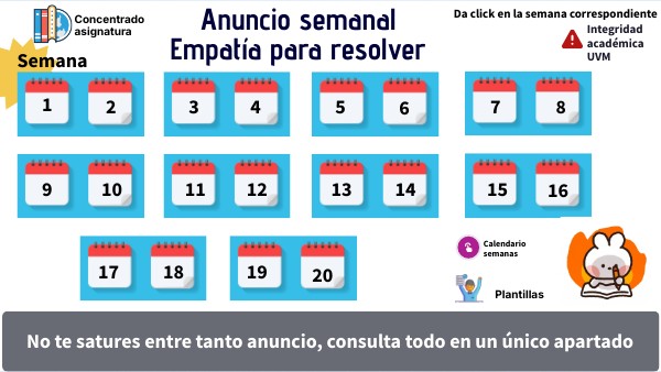 Anuncio semanal | Genially