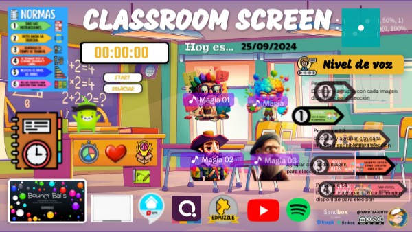 Classroom screen | Genially