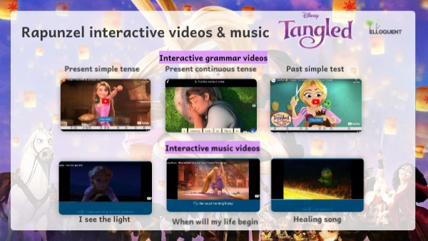 Rapunzel interactive songs and videos | Genially
