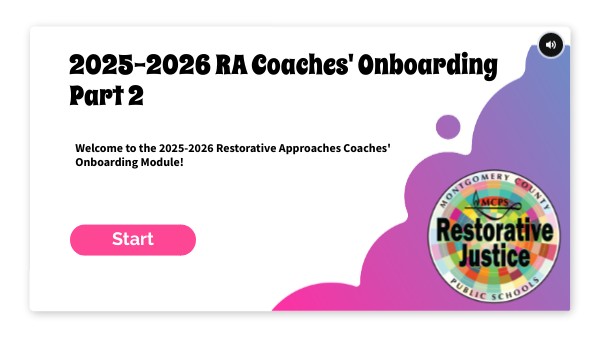 FY 25 RA Coaches' Orientation