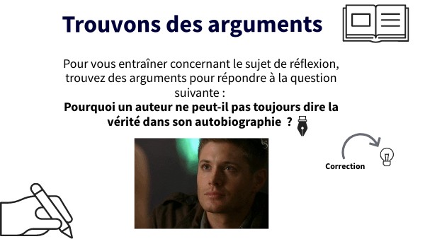 Entraînement sujet de réflexion | Genially