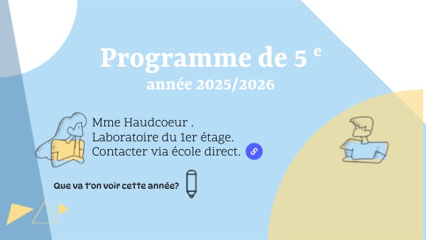 programme de 5e