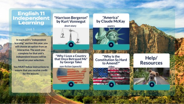 Unit 1-Independent Learning Choice Board | Genially