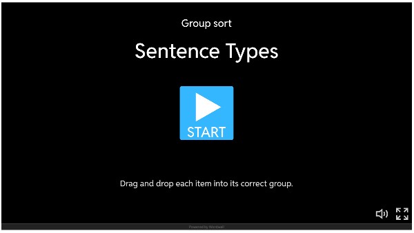 sentence types game | Genially