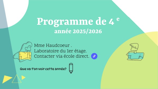 programme de 4e