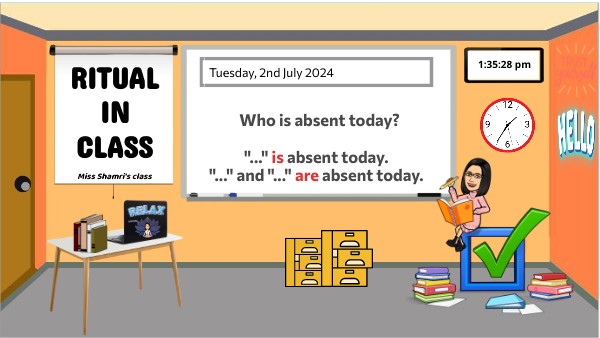 8th 3rd semester - ritual in class - Miss Shamr | Genially